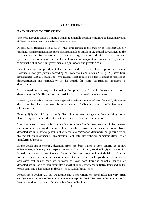 (DOC) CHAPTER ONE BACKGROUND TO THE STUDY