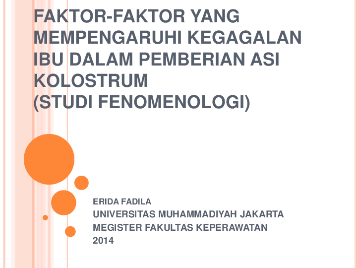 (PPT) FAKTOR FAKTOR YANG MEMPENGARUHI KEGAGALAN IBU DALAM PEMBERIAN ASI