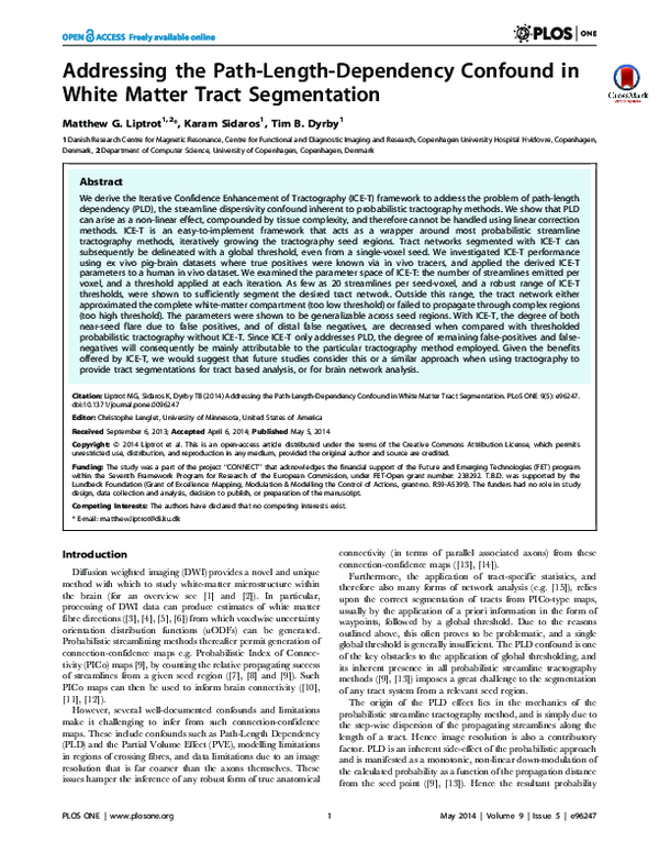 (PDF) Addressing The Path-Length-Dependency Confound In White Matter Tract Segmentation