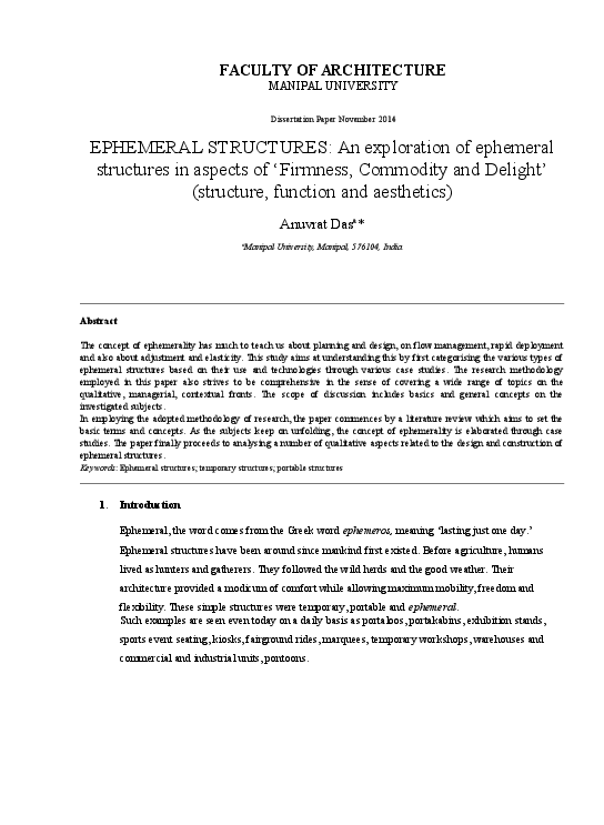 (DOC) EPHEMERAL STRUCTURES: An exploration of ephemeral structures in ...