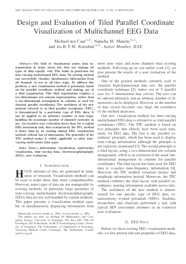 Pdf Design And Evaluation Of Tiled Parallel Coordinate Visualization