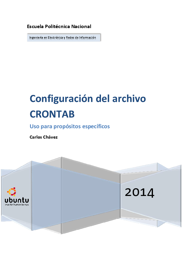 (PDF) Configuracion de CRONTAB en Linux Ubuntu | Carlos Alberto Chavez - Academia.edu