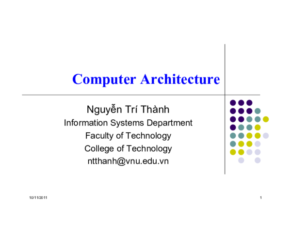 (PDF) Computer Architecture