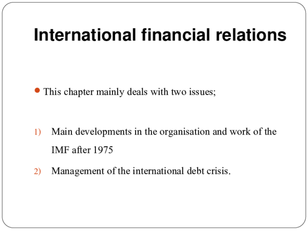 (PPT) International Financial Relations