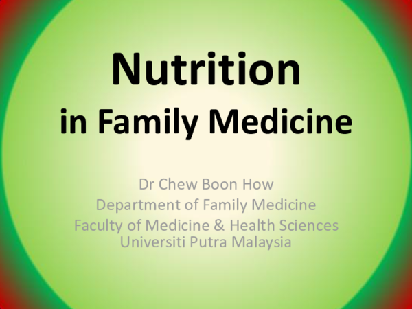 (PDF) Nutrition in Family Medicine. UPM Research Week.