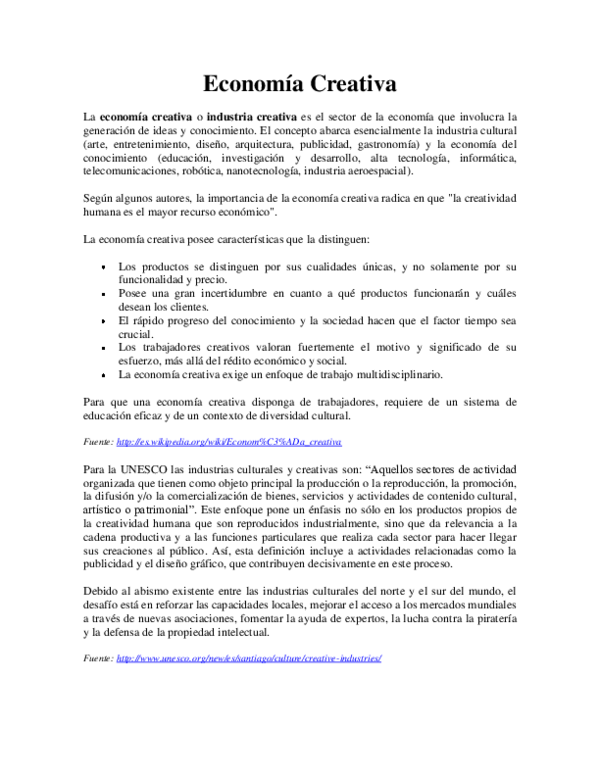 (PDF) Economía Creativa