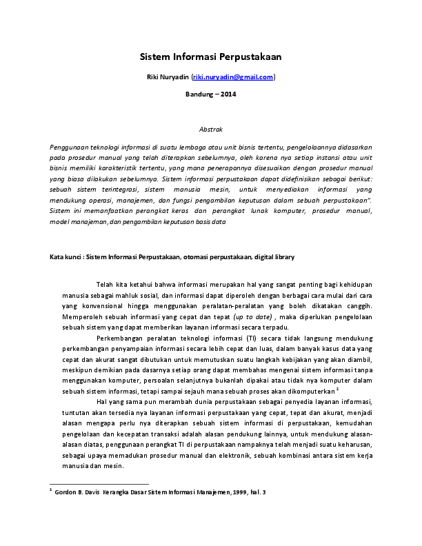 (DOC) Sistem Informasi Perpustakaan