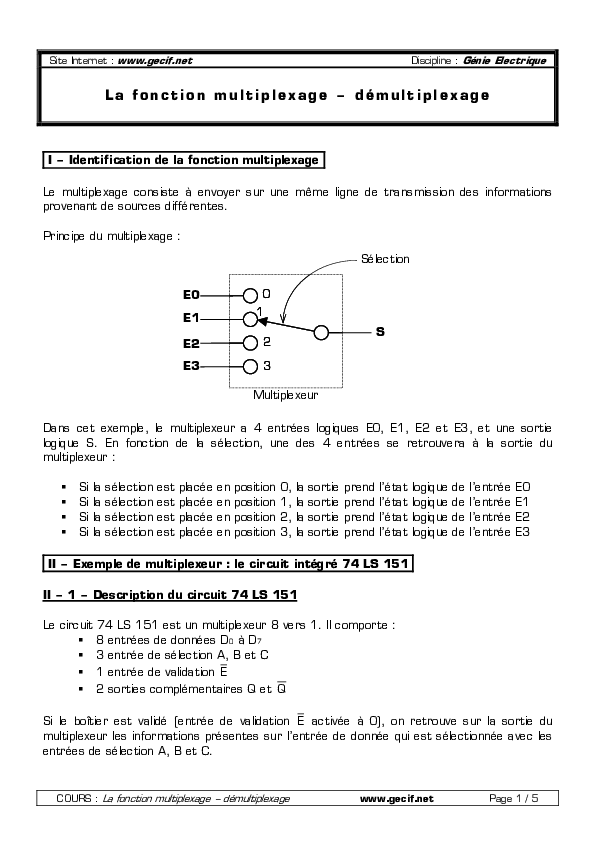 (PDF) Le multiplexage