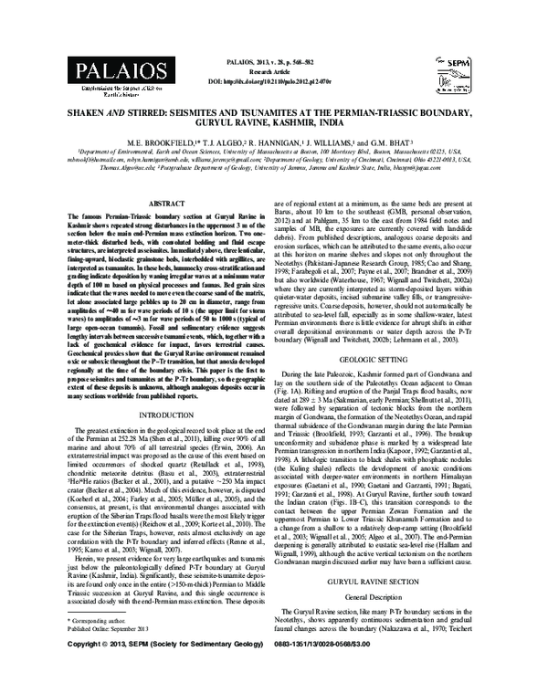 (PDF) Shaken 'and' stirred: Seismites and tsunamites at the Permian ...