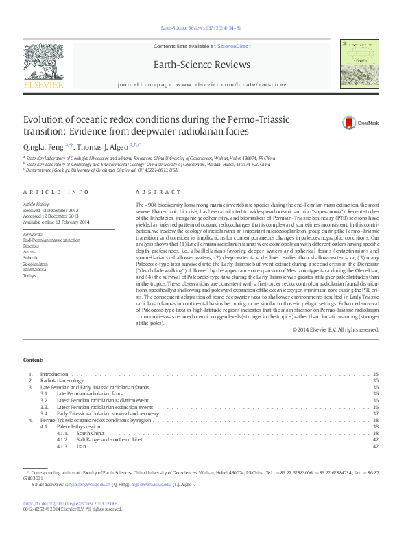 (PDF) Evolution of oceanic redox conditions during the Permo-Triassic ...