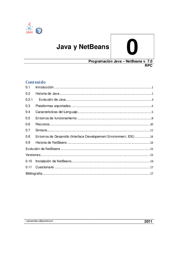 (PDF) Java y NetBeans 0