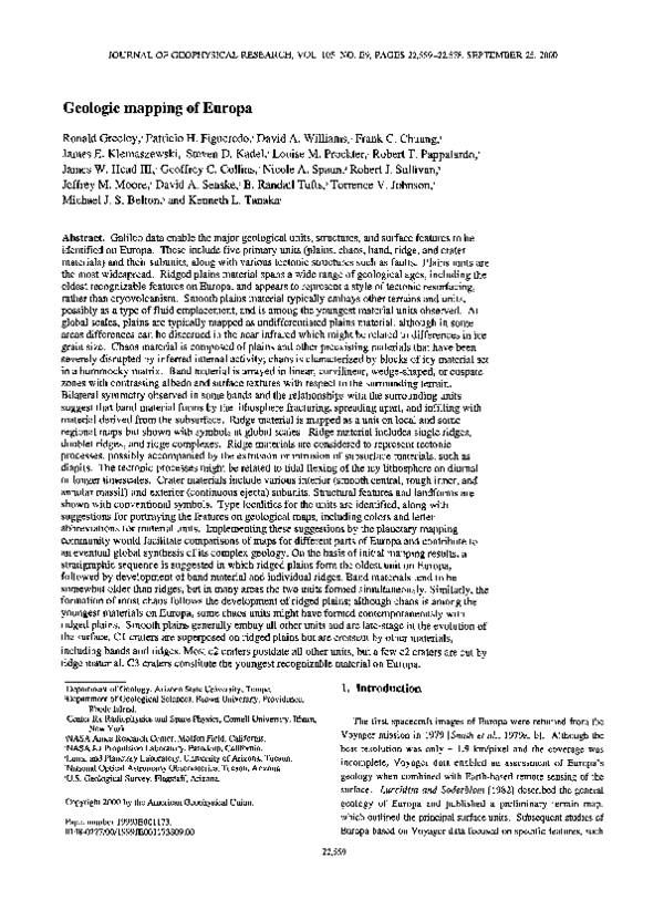 (PDF) Geologic mapping of Europa | Louise Prockter - Academia.edu