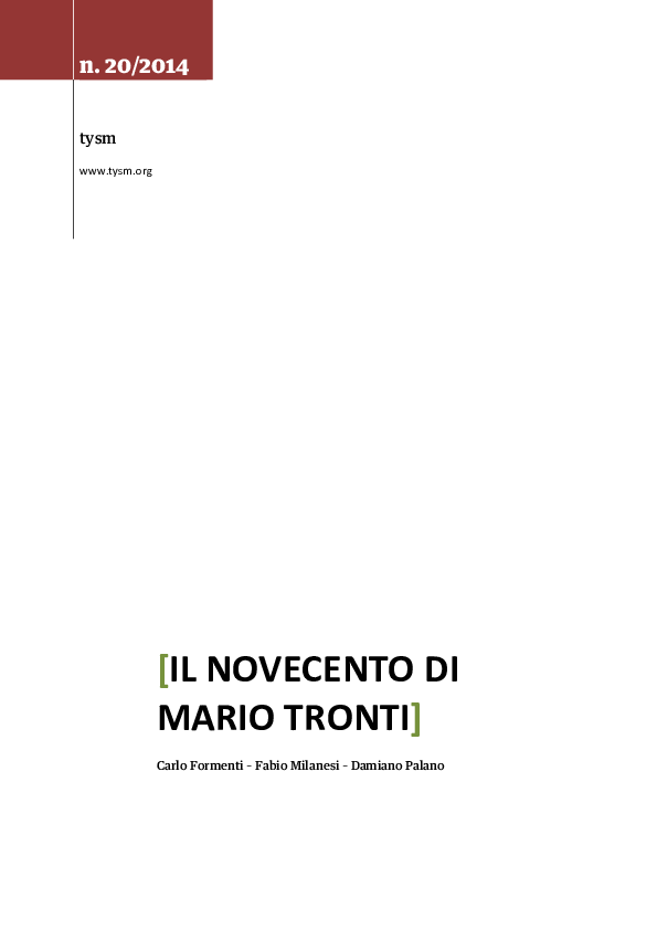 (PDF) Carlo Formenti - Franco Milanesi - Damiano Palano, Il Novecento ...