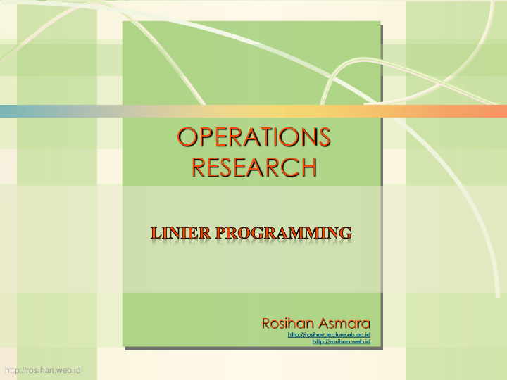 (PPT) riset operasi - linear programming metode grafik