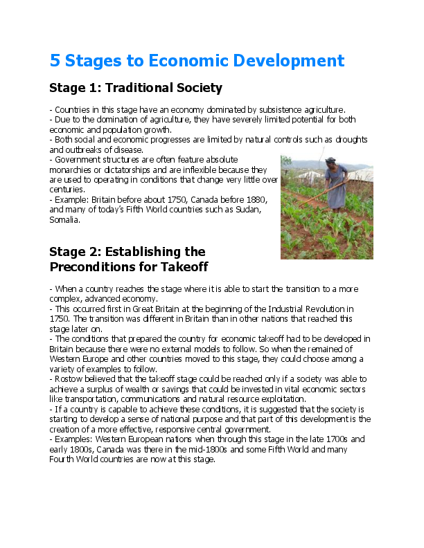 (DOC) 5 stage of economic development