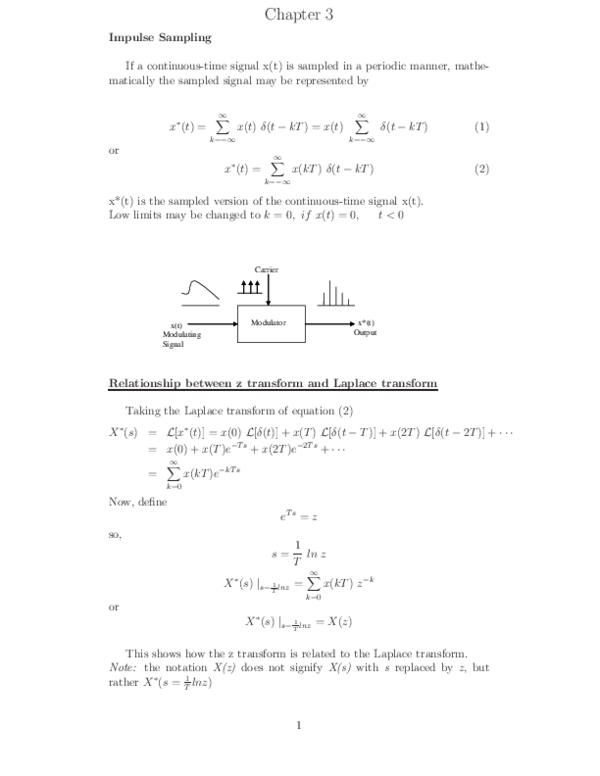 (PDF) Chapter 3 Impulse Sampling