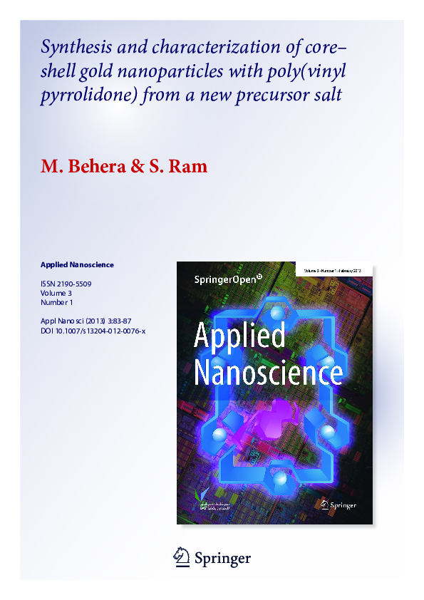 (PDF) Synthesis and characterization of core–shell gold nanoparticles
