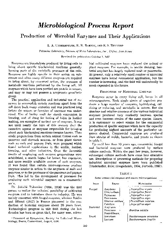 (PDF) Microbiological Process Report Production of Microbial Enzymes ...