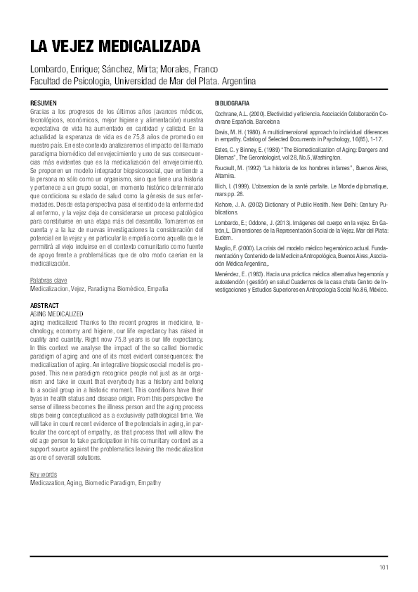 (PDF) Aging medicalized