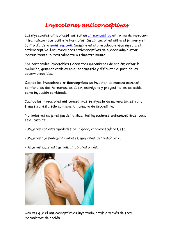 (DOC) Inyecciones anticonceptivas