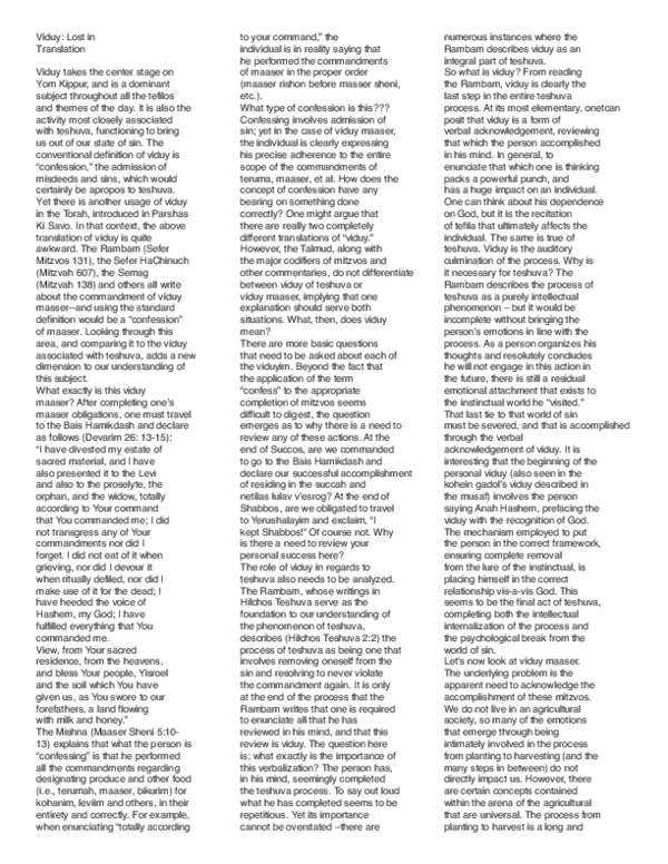 (PDF) Viduy: Lost in Translation