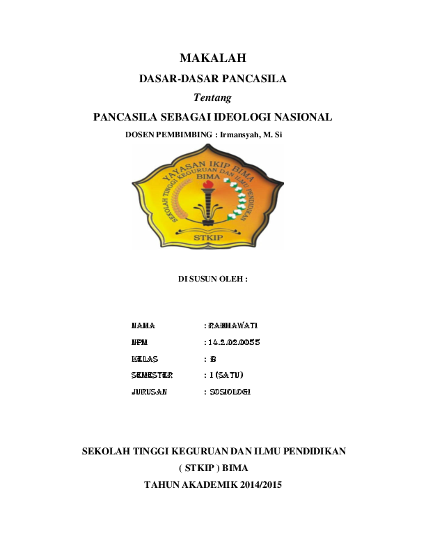 (DOC) makalah pancasila