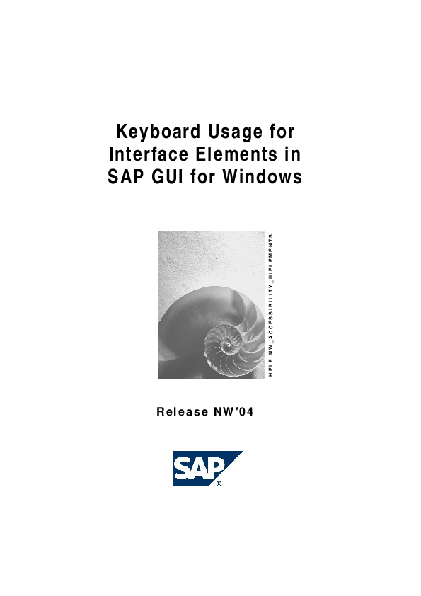 (PDF) Keyboard Usage for Interface Elements in SAP GUI for Windows