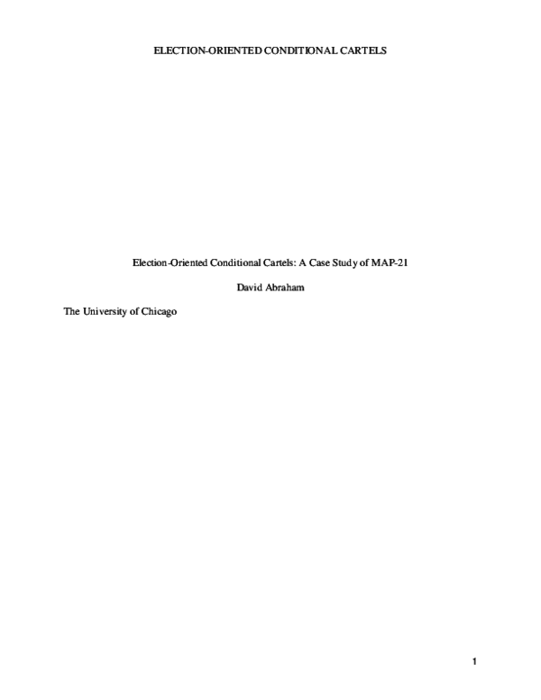 (DOC) Election-Oriented Conditional Cartels: A Case Study of MAP-21