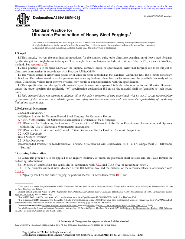 (PDF) Designation:A388/A388M–034 Standard Practice for Ultrasonic Examination of Heavy Steel ...