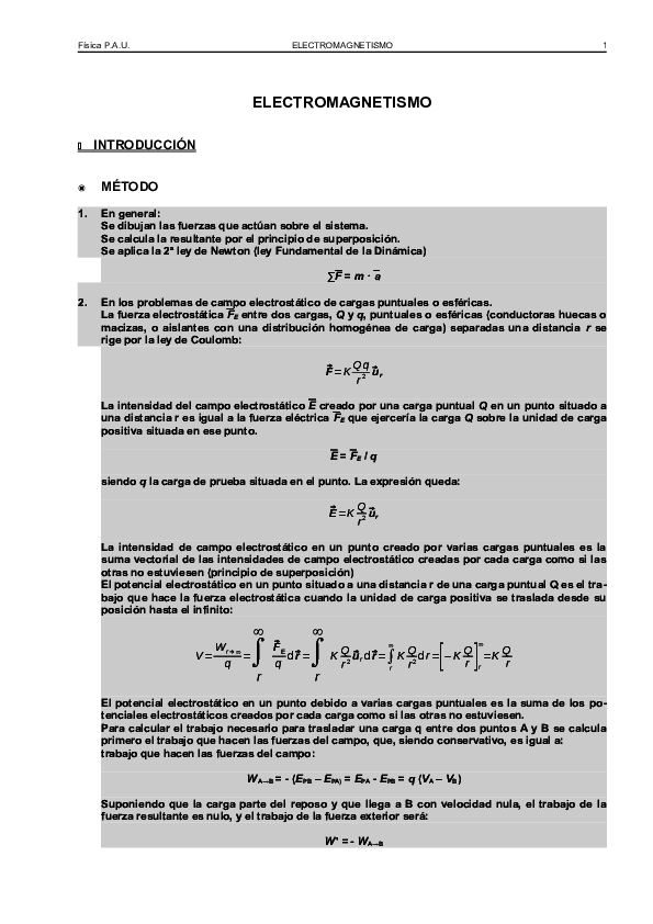 (PDF) Resueltos electromagnetismo PAUElectromagnetismo Es 1
