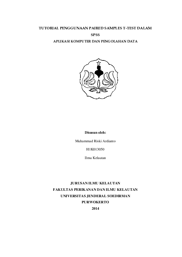 (PDF) Tutorial Penggunaan Paired Sample T-Test dalam SPSS