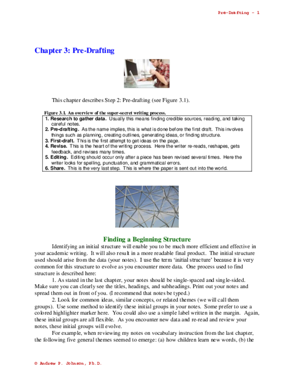 (PDF) ACADEMIC WRITING: THE PRE-DRAFT