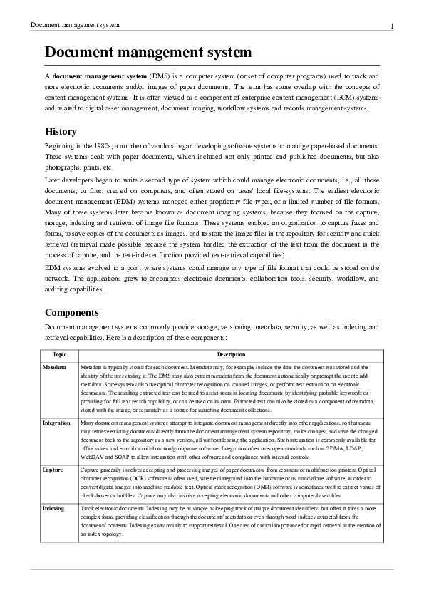 (PDF) Document management system