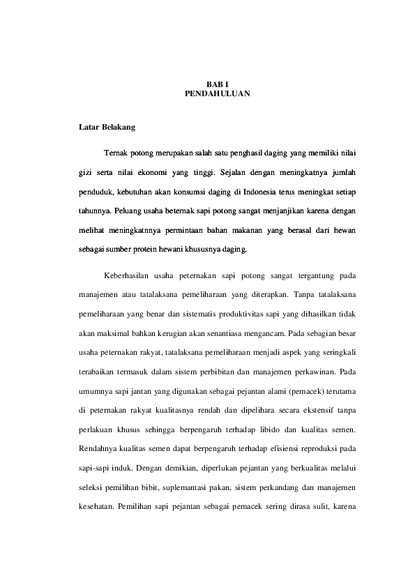 (DOC) Sapi Potong Pejantan