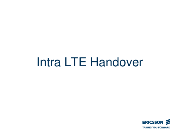 (PPT) Intra LTE Handover