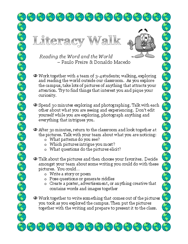 (PDF) Handout: Literacy Walk