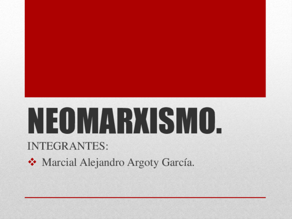 (PPT) neomarxismo