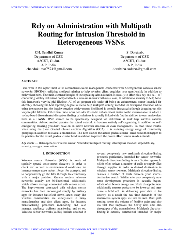 (PDF) IAETSD-Rely on Administration with Multipath Routing for Intrusion Threshold in ...