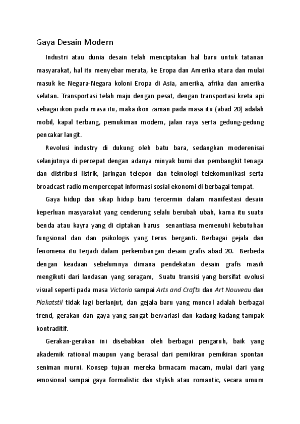 (PDF) Gaya Desain Modern