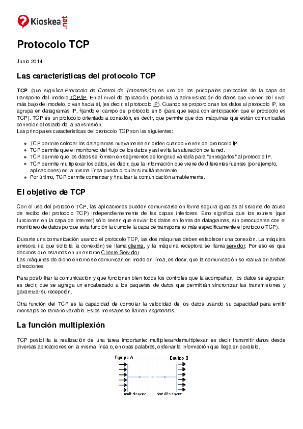 (PDF) Protocolo TCP