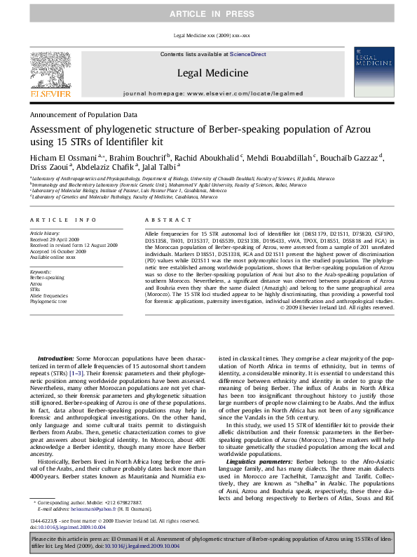 (PDF) Announcement of Population Data Assessment of phylogenetic ...