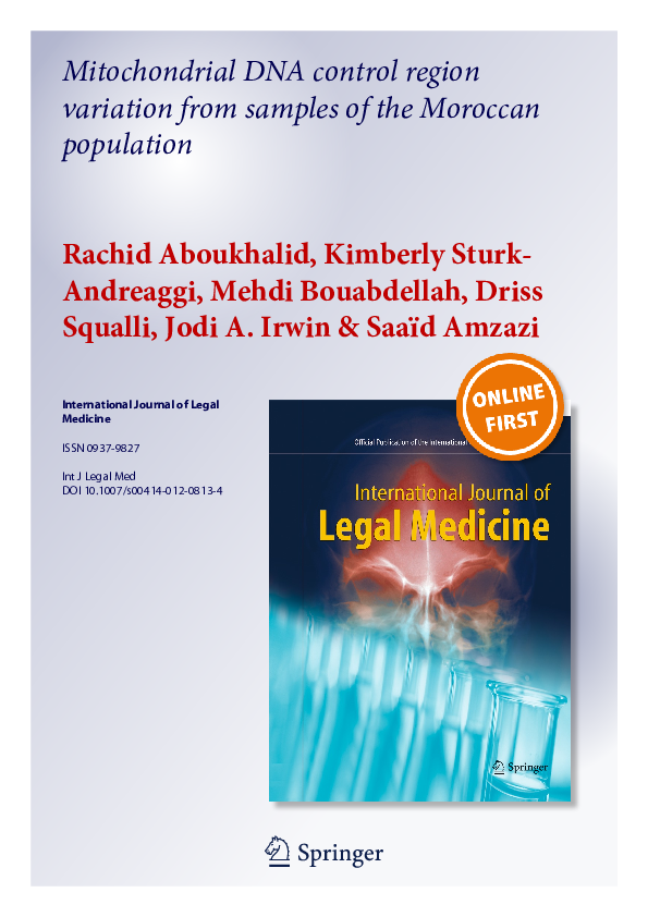 (PDF) 2 3 Mitochondrial DNA control region variation from samples of ...