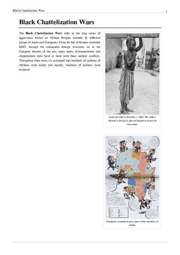 (PDF) Outline of the Black Chattlization Wars 1500BC-Present