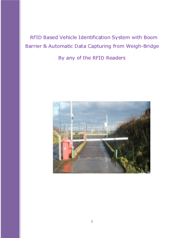 (PDF) vehicle identification system based on RFID technology
