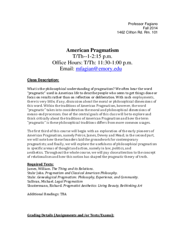 (DOC) Pragmatism