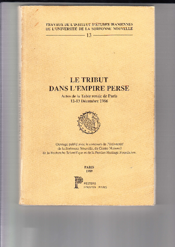 (PDF) Pierre Briant & Clarisse Herrenschmidt (edd.), Le tribut dans l ...