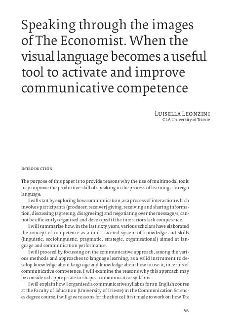 (PDF) spreaking through the images of The Economist . When the visual ...
