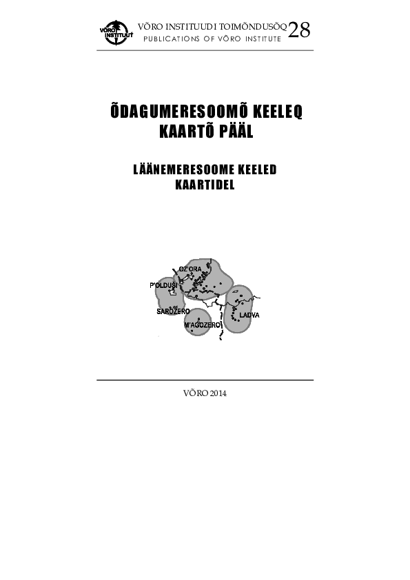 (PDF) Veps Language Area Changes: 19th-20th Century Maps