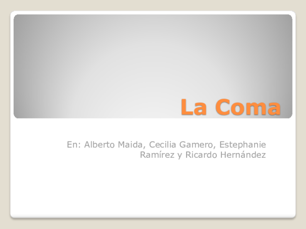 (PPT) La coma