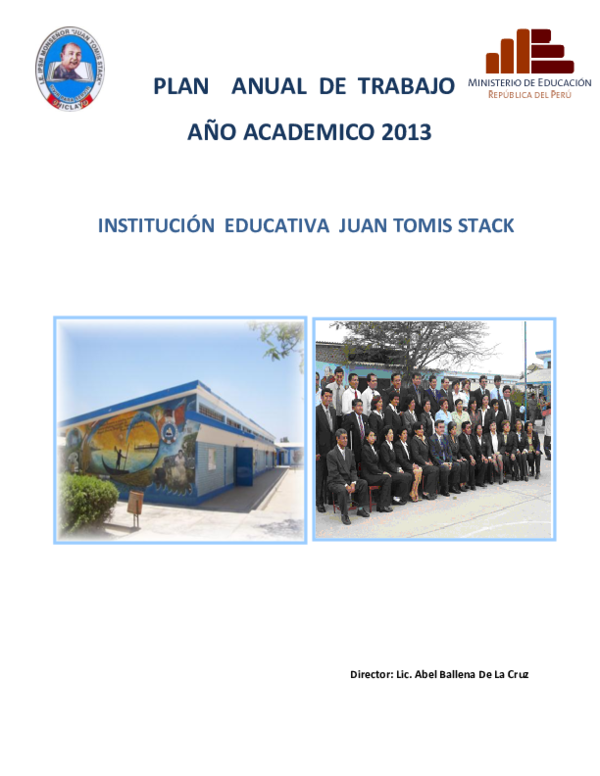 (PDF) PLAN ANUAL DE TRABAJO AÑO ACADEMICO 2013 INSTITUCIÓN EDUCATIVA ...